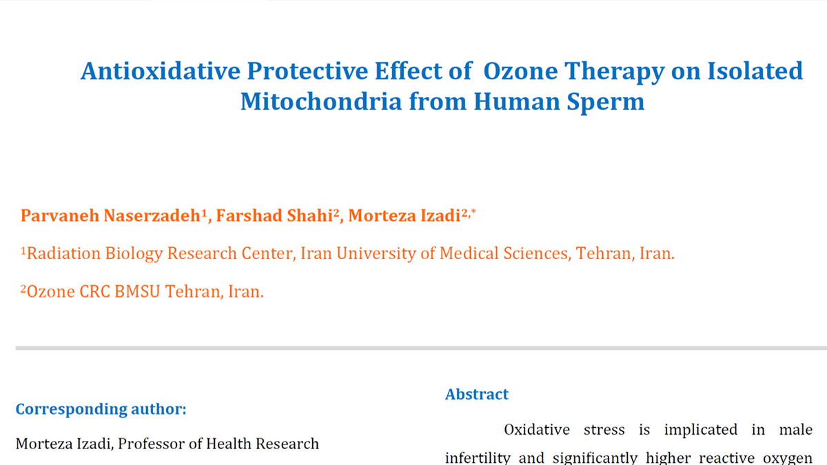 Antioxidative Protective Effect of Ozone Therapy on Isolated Mitochond – naturalozone.co.nz